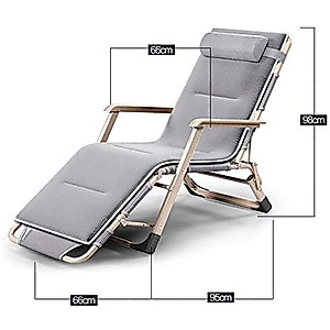 Lightweight Folding Deck Chair Zero Gravity Chair Adjustable Padded Seat Outdoor Lounge Reclining Patio Chair With Contour Pillow Multicolor Optional Sun Lounger Garden Chairs ( Color : Navy , Size :