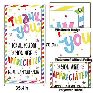 Vohado Thank You for All You Do Door Cover Thank You Banners for Employee Teacher Doctor Nurse Staff Appreciation Decorations 2024 Prom Congratulations Graduates Party Decor