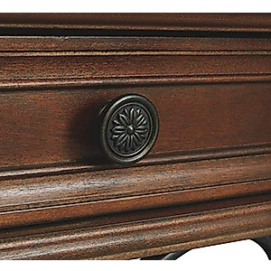 Signature Design by Ashley Alymere Traditional Lift Top Coffee Table, Hand-Finished with 2 Storage Drawers and Fixed Floor Shelf, Dark Brown