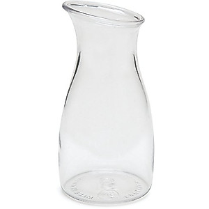 Carlisle FoodService Products 7090007 Cascata Carafe Juice Jar Beverage Decanter Only, Plastic, .25 L, Clear, 1 Count (Pack of 1)