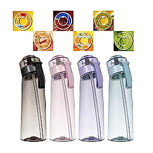 ZHSDHF Fruit Scent Water Cup|Tritan|Sports Water Cup|BPA Free| Water Bottle|Suitable for Outdoor Sports, Gifts From Friends, Birthday Gifts (Pink(with 6 radom pods))