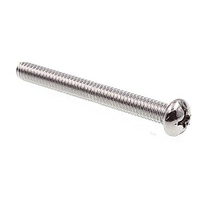 Prime-Line 9005089 Machine Screw, Round Head, Slotted/Phillips Combo, #12-24 X 2 in, Grade 18-8 Stainless Steel, Pack of 20