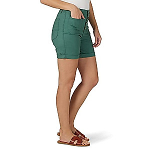 Lee Women's Legendary High-Rise Patch Front Short, Fern, 12