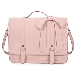 ECOSUSI Briefcase for Women Messenger Backpack PU Leather 14 inch Laptop Bag Satchel Computer Bag for College Business Travel