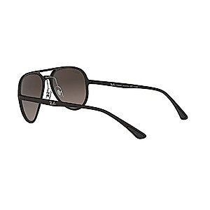 Ray-Ban Rb4320ch Chromance Aviator Sunglasses, Matte Black/Polarized Grey Mirrored Silver, 58 mm