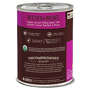 Castor & Pollux Organix Grain Free Butcher & Bushel Organic Carved Turkey Dinner in Gravy Adult Canned Dog Food, 12..7oz cans (Pack of 12)