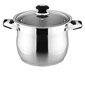 Professional 18/10 Stainless Steel 40 Quart Stockpot w/ Glass Lid