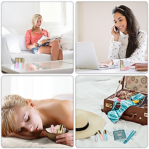 Mavogel Essential Oil Roller Bottles - 24 Pack 5ml Pearl Colored Glass Roller Bottles with Stainless Steel Roller Balls, Essential Oil key Opener and Droppers Included