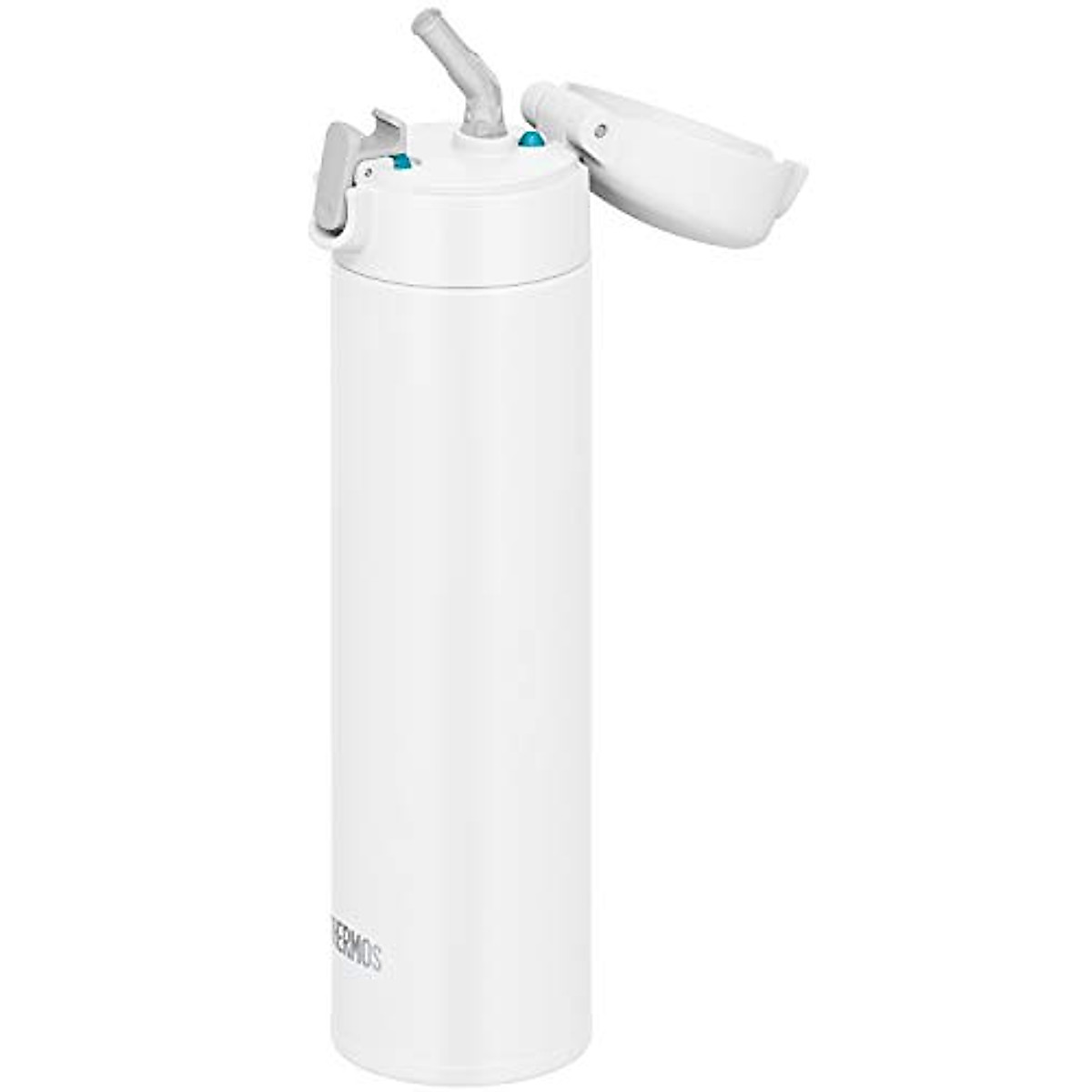 Thermos FJM-450 WH Water Bottle, Vacuum Insulated Straw Bottle, 15.2 fl oz (450 ml), White, Cold Insulation Only