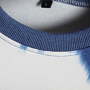 Ymosrh Mens Hoodies, Oversize Hoodies Sweatshirt Plain Hoodies for Women Multipack Blank Hoodie Cotton Men's New Stripe Autumn Blouse Casual Fashion Long Sleeve Top Shirt Pullover Fleece (5XL, Blue)