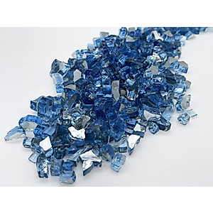 Element Fireglass Pacific Blue Reflective 1/4" Fire Glass 10lbs