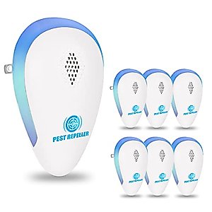 Avantaway Ultrasonic Pest Repeller, Indoor Pest Control for Mosquito, Mouse, Cockroach, Bug, Roach,Upgraded Electronic Plug-in Insect Repellent for House, Garages, Warehouses, Offices, Hotel,6 Pack