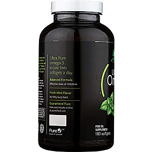 Nature's Way Ultra Pure Omega3 Fish Oil, 1250 mg EPA/DHA, Mint, 180 Softgels