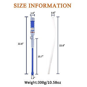 Hhobake Liquid Transfer Pump, Battery Operated Siphon Oil Water Fuel Pump with Bendable Suction Tube, Multi-Function Portable Pump for Liquids at 2.3 Gal/Minute