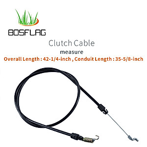 BOSFLAG 946-0910a Clutch Control Cable Replaces MTD 946-0910a Clutch Cable, 946-0910, 946 0910A, 746-0910a Cable, 746-0910, 746 0910 for MTD SB45, SB55, Troy-Bilt 521, 721 Squall 5&7HP 21" Snowblowers