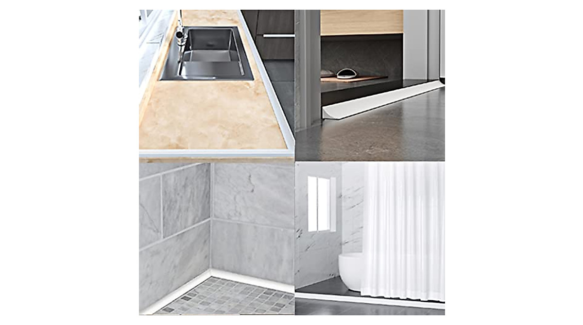 Risunpet 39 inch Silicone Water Guard for Kitchen Sink, Rubber Shower ...