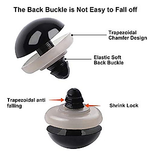 120PCS Plastic Safety Crochet Eyes Bulk with 120PCS Washers for Crochet Crafts (0.48Inch/12mm)