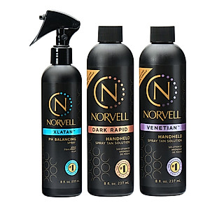 Fascination Spray Tanning Kit Machine Bundle with Tanning Solutions and Prep Spray