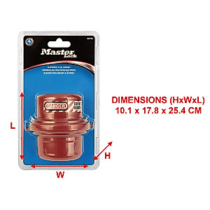 Master Lock 488 Lockout Tagout Electrical Plug Lockout, 220 - 550 Volts,Red