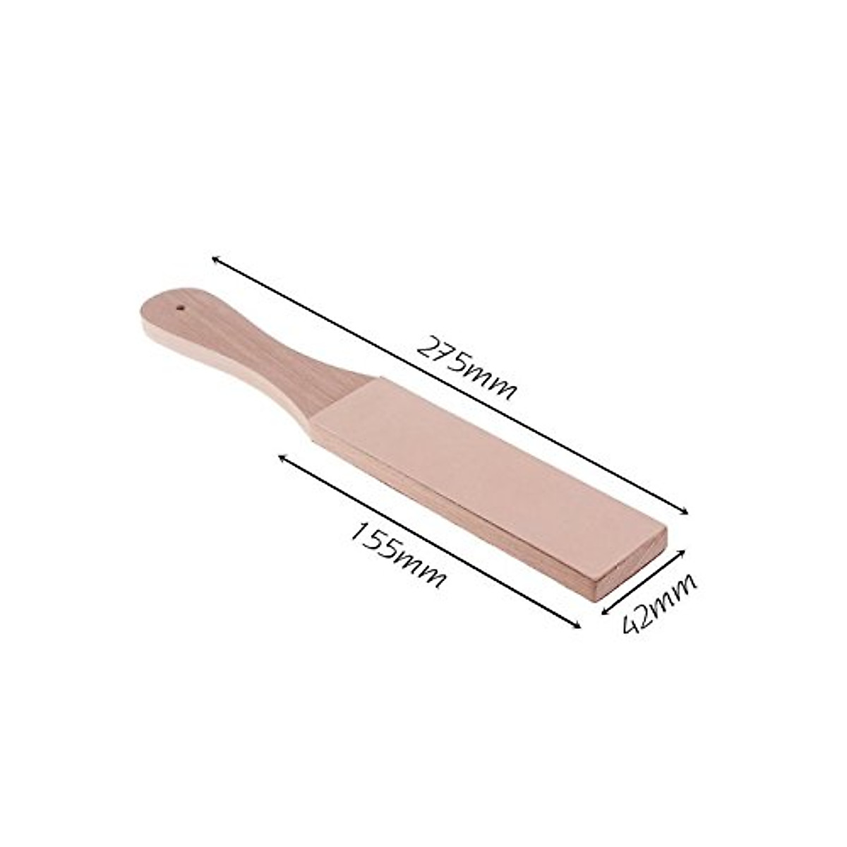 Preamer Double Sided Leather DIY Paddle Strop Sharpening Strop, 1.65 inch Wide