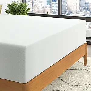 ZINUS 12 Inch Green Tea Memory Foam Mattress, Full, Fiberglass Free, Patented Custom Contour Support, Sturdy Base Foam, CertiPUR-US Certified, Mattress in A Box, White