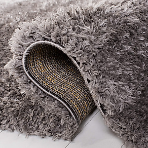 SAFAVIEH Madrid Shag Collection 8' x 10' Blush MDG256U Solid Non-Shedding Living Room Bedroom Dining Room Entryway Plush 1.6-inch Thick Area Rug