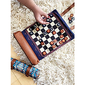 Chronicle Books Pendleton Chess & Checkers Set: Travel-Ready Roll-Up Game (Camping Games, Gift for Outdoor Enthusiasts), 1 EA