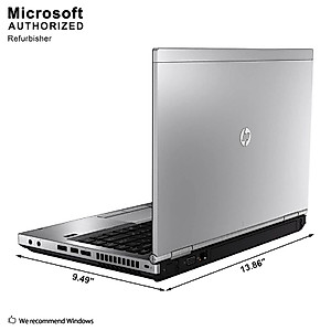 HP Elitebook 8470p 3rd Gen Intel Core i5 3320 2.6GHz 8GB 320GB HD DVD 14- Windows 10 Pro 64 , Grey, 14-14.99-inches (Renewed)