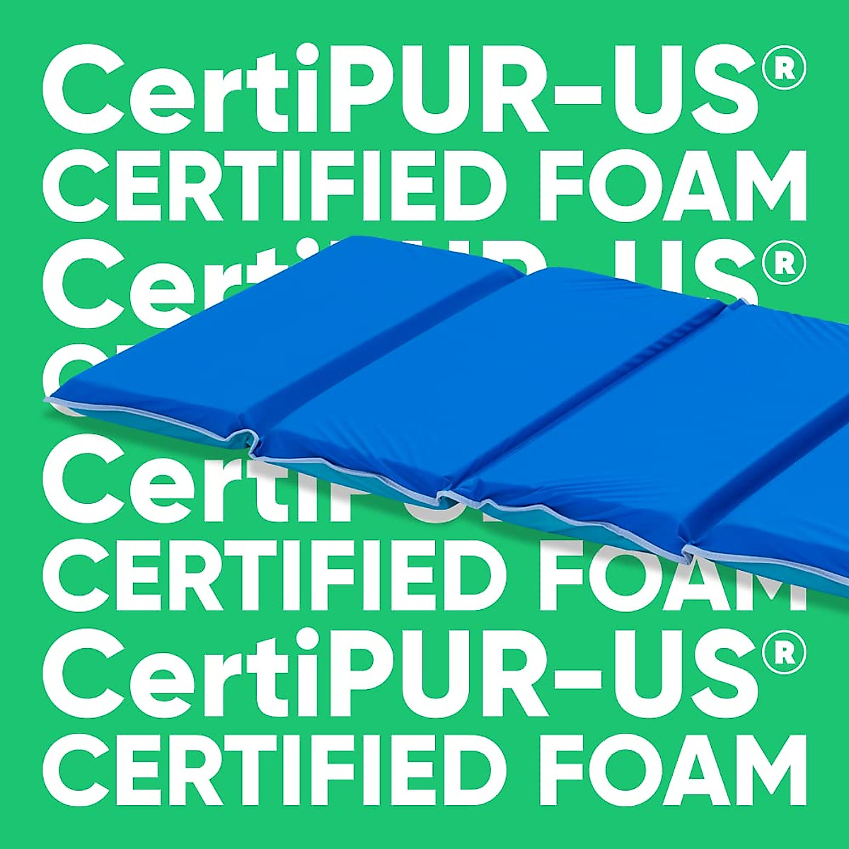 KinderMat Daydreamer 2" Rest Mat, 2" x 22" x 48", Blue/Teal, Great for School, Daycare, Travel, and Home, 100% Made in USA