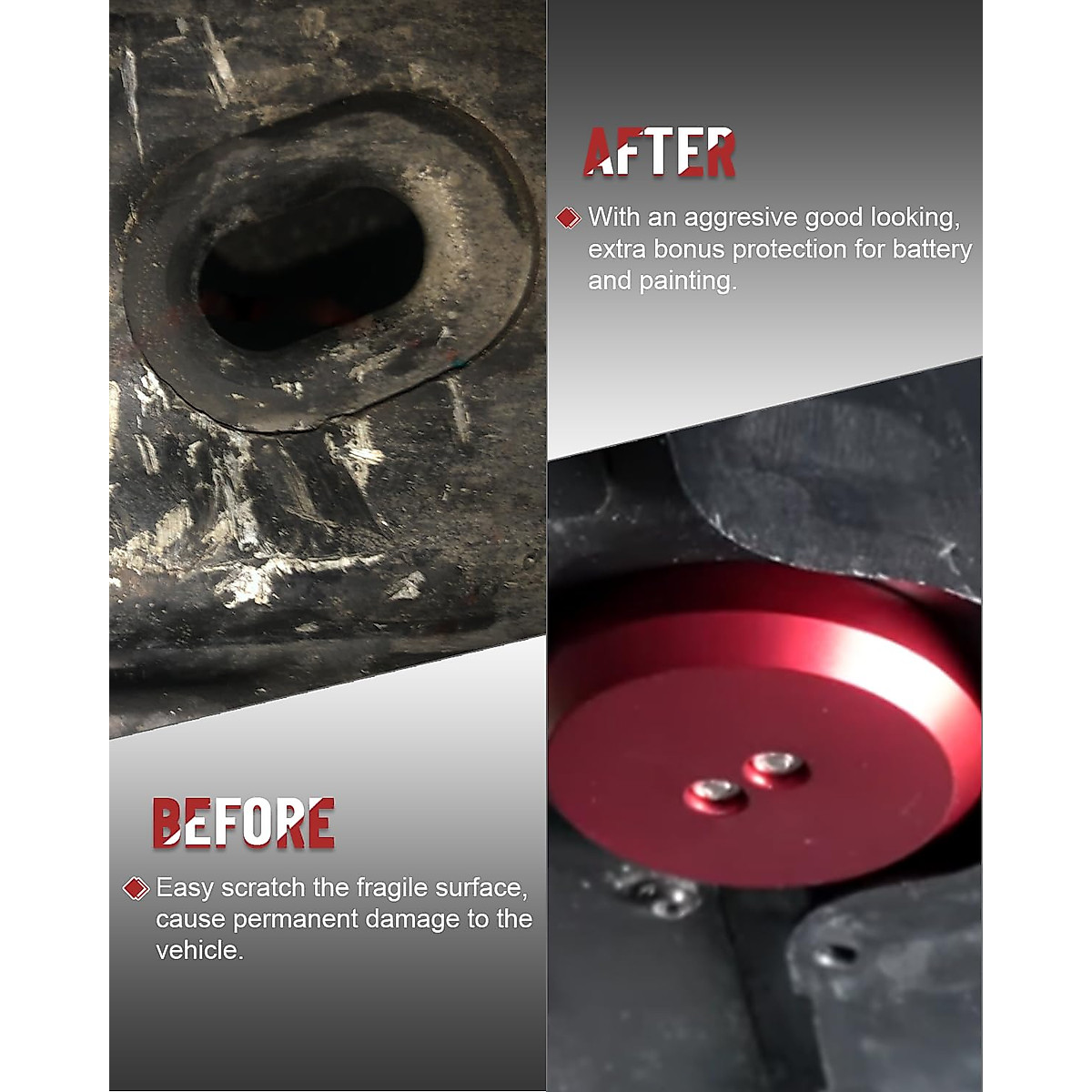 Samman Corvette Jack Pucks Billet Aluminum Jacking Puck Jack Pad Adapter Floor Jack Pad Compatible with 1997-2023 Corvette C5 C6 C7 C8/ Porsche 944 964 993 996 997 911 Boxster Cayman -(4 Pack Red)