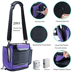 Convertible 2-in-1 Backpack for Portable Oxygen Concentrators, Compatible with Inogen One G3, G5 Oxygen Machines, Accessories Oxygen Backpack with Breathability Mesh