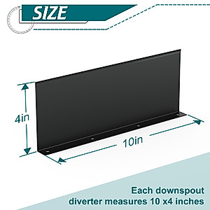 Daisypower 8 Pack Gutter Valley Splash Guards,Rainwater Roof Rain Diverter Downspout Gutter Guards for House Shingle Straight Roofs Corner,10 Inch Each