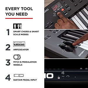 M-Audio Oxygen 49 (MKV) – 49 Key USB MIDI Keyboard Controller With Beat Pads, Smart Chord & Scale Modes, Arpeggiator and Software Suite Included