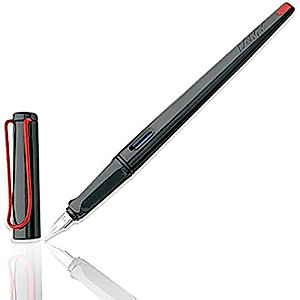 Lamy Joy L15 ABS Black with Red Trim Calligraphy Fountain Pen, 1.5mm Nib