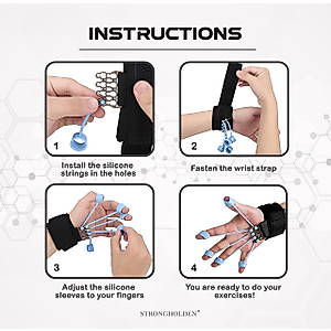 Hand Grip Strength Trainer - 3 Resistance Levels Forearm Strengthener for Beginner, Intermediate & Advance Users - Hand Grip Strengthener Set, The Gripster, Finger Strengthener and Forearm Exerciser