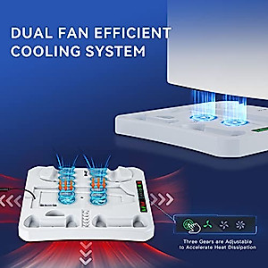 PSVR2 Charger & PS5 Controller Charging Station, PS5 Accessories for Playstation 5 Console,ps5 Stand with Cooling fan and Controller Charger, PSVR 2 Accessories Have 3 USB Ports & Led Indicator Light