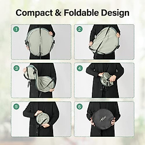 iPower 3 Feet 6 Layer Herb Drying Rack Hanging Dry Net with Foldable Heavy Duty Rings and Carrying Bag, Detachable 2-Pack, Green