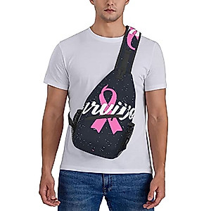 Breast Cancer Survivor Chest Bag Sling Backpack Travel Hiking Daypack Casual Chest Bag For Men Women