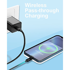 Miady Magnetic Wireless Portable Charger 5000mAh, USB C PD 20W Fast Charging Power Bank, Magnetic Battery Compatible with iPhone 14, 14 Pro, 14 Pro Max/13, 13 Pro, 13 Pro Max