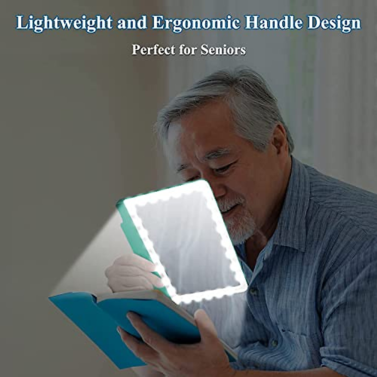 4X Magnifying Glass with 36 Adjustable LED Lights Provide Full-Page Viewing Area Evenly Lit Perfect for Low Vision Person and Seniors （Green）