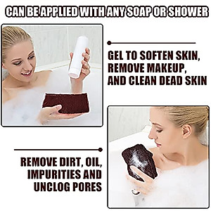 6 Pieces African Bathing Sponge Bath Sponge Exfoliating Shower Body Scrubber Back Skin Smoother for Women Men Body Beauty or Stocking Stuffer (Brown, Green, Orange, Purple, Red, Yellow)