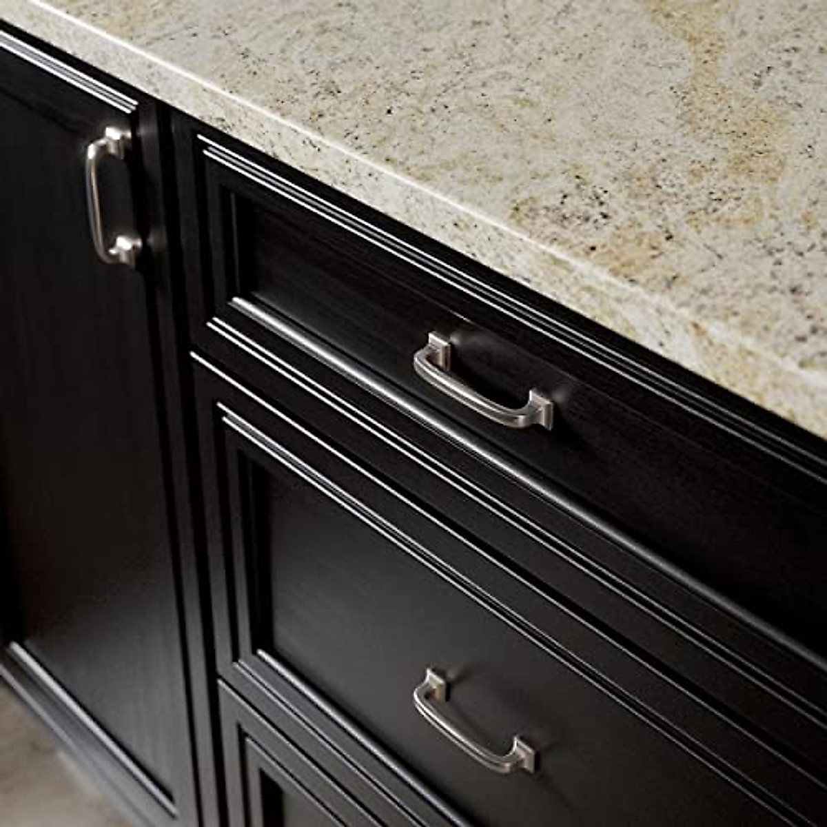 Franklin Brass Lombard (10-Pack) Cabinet Handles 3' Hole Center Satin Nickel Kitchen Drawer Pulls Dresser, Furniture Hardware P29521K-SN-B