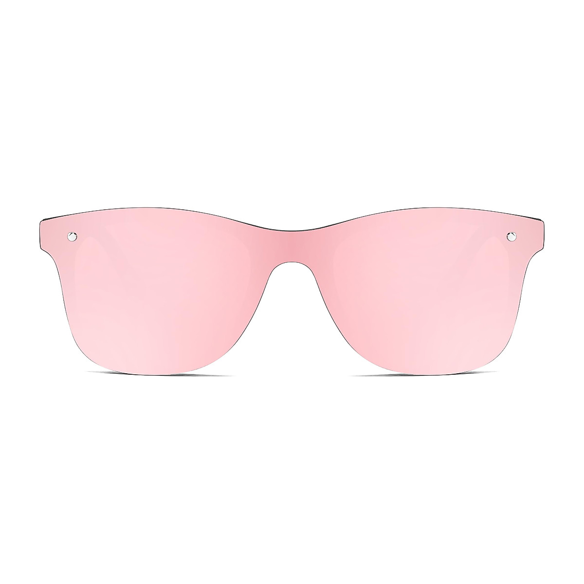 FEISEDY Trendy Rimless Mirrored One Piece Lens Sunglasses Reflective Sun Glasses B4155