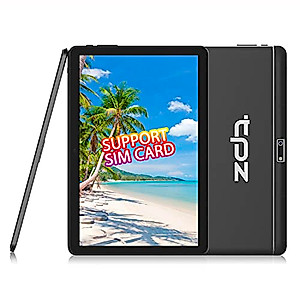 TPZ Tablet 10 inch, Android Tablets, Support 3G Phone Calls32GB, Dual SIM Card Slots & Cameras, WiFi, Google Certified, IPS HD Touchscreen, Bluetooth, 6000mAh Battery, GPS