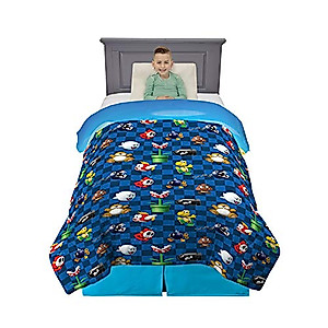 Franco Kids Bedding Super Soft Microfiber Reversible Comforter, Twin/Full, Mario