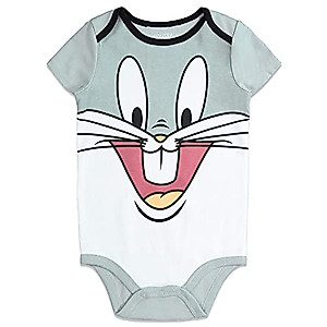 WARNER BROS LOONEY TUNES Buggs Bunny Marvin the Martian Daffy Duck Newborn Baby Boys 5 Pack Bodysuits Multi 3-6 Months