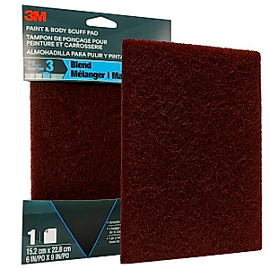 3M Paint & Body Scuff Pad, 03193, 6 in x 9 in, 1 Per Pack