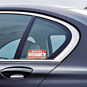 HMDZMR Anti-Theft GPS Tracking Sticker Set, Car Vehicle Stickers with GPS Tracking Warning, Self Adhesive Car Decals for Bicycle Car Truck Trailer Vehicle Safety Bumper (6Pcs)