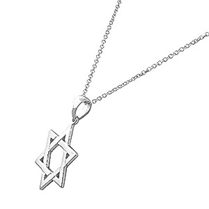 My Daily Styles 925 Sterling Silver Classic Simple Unisex Jewish Star of David Pendant Necklace…