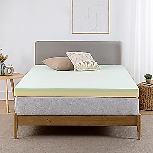 ZINUS 3 Inch Green Tea Memory Foam Mattress Topper, Pressure-Relieving Layers, CertiPUR-US Certified, Twin